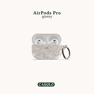Terrain Lines Airpods Pro Case, AirPod Case With Keychain, Airpods Case ...