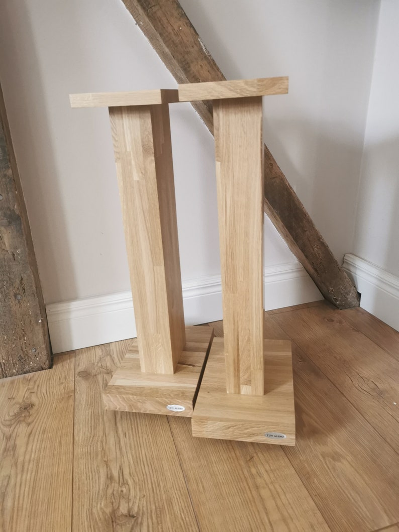 Deluxe Handmade Solid Oak Speaker Stands Bespoke - Etsy UK