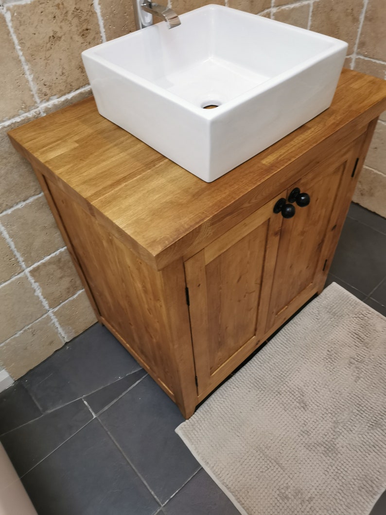 Handmade Rustic Bathroom Vanity Unit Bespoke Freestanding - Cottage ...
