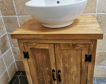 Handmade Rustic Bathroom Vanity Unit Bespoke Freestanding | Etsy UK