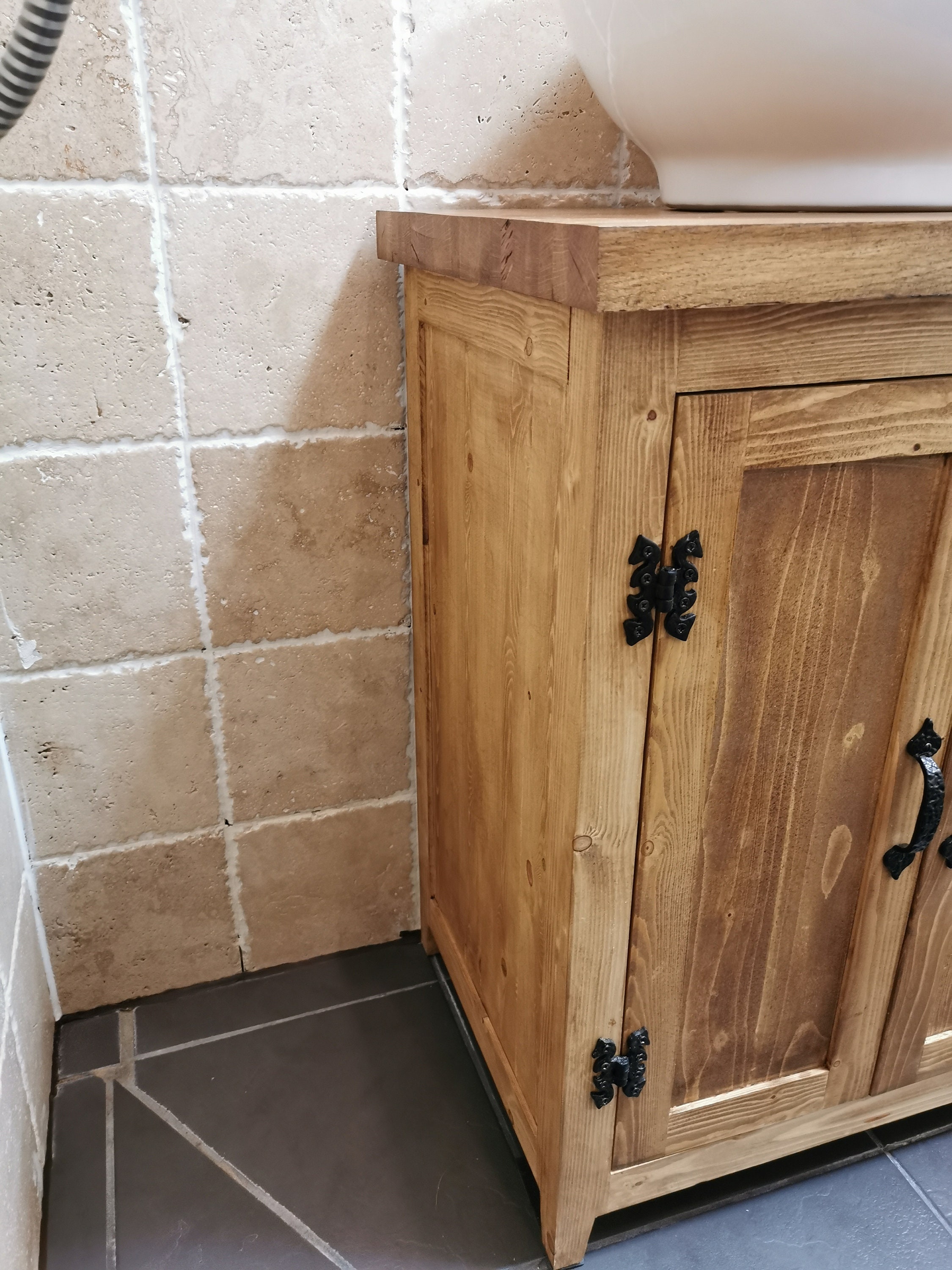 Handmade Rustic Bathroom Vanity Unit Bespoke Freestanding - Etsy UK