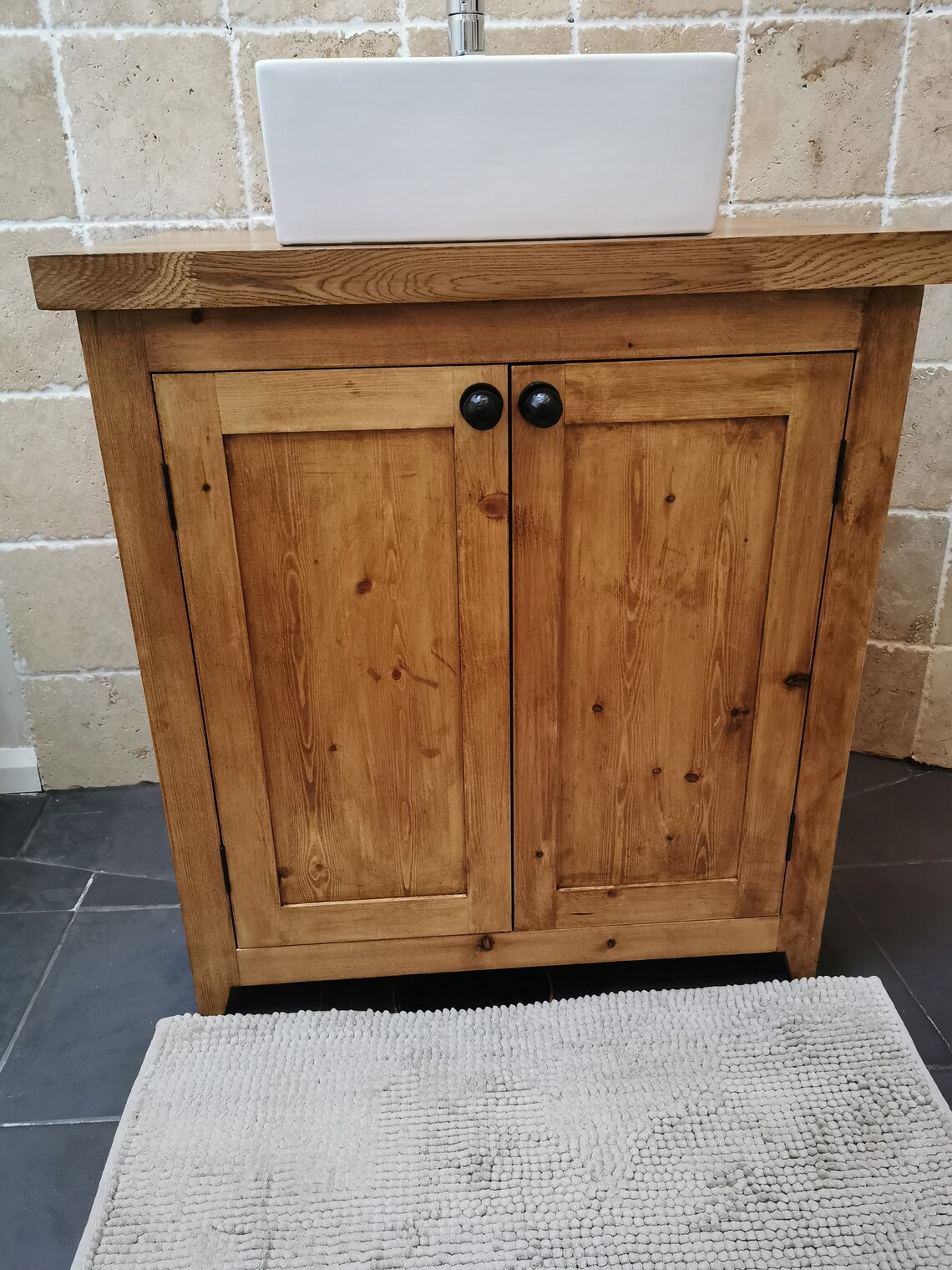 Handmade Rustic Bathroom Vanity Unit Bespoke Freestanding | Etsy UK