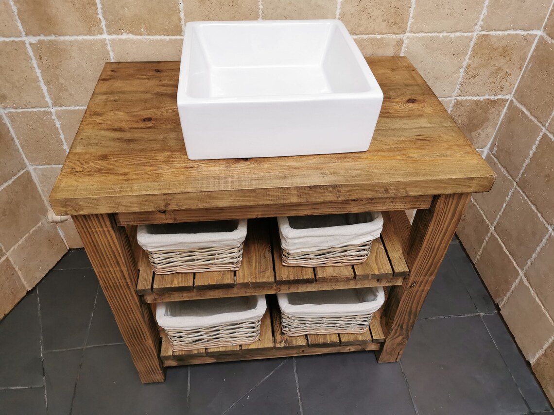 Handmade Rustic Bathroom Vanity Washstand Freestanding - Etsy