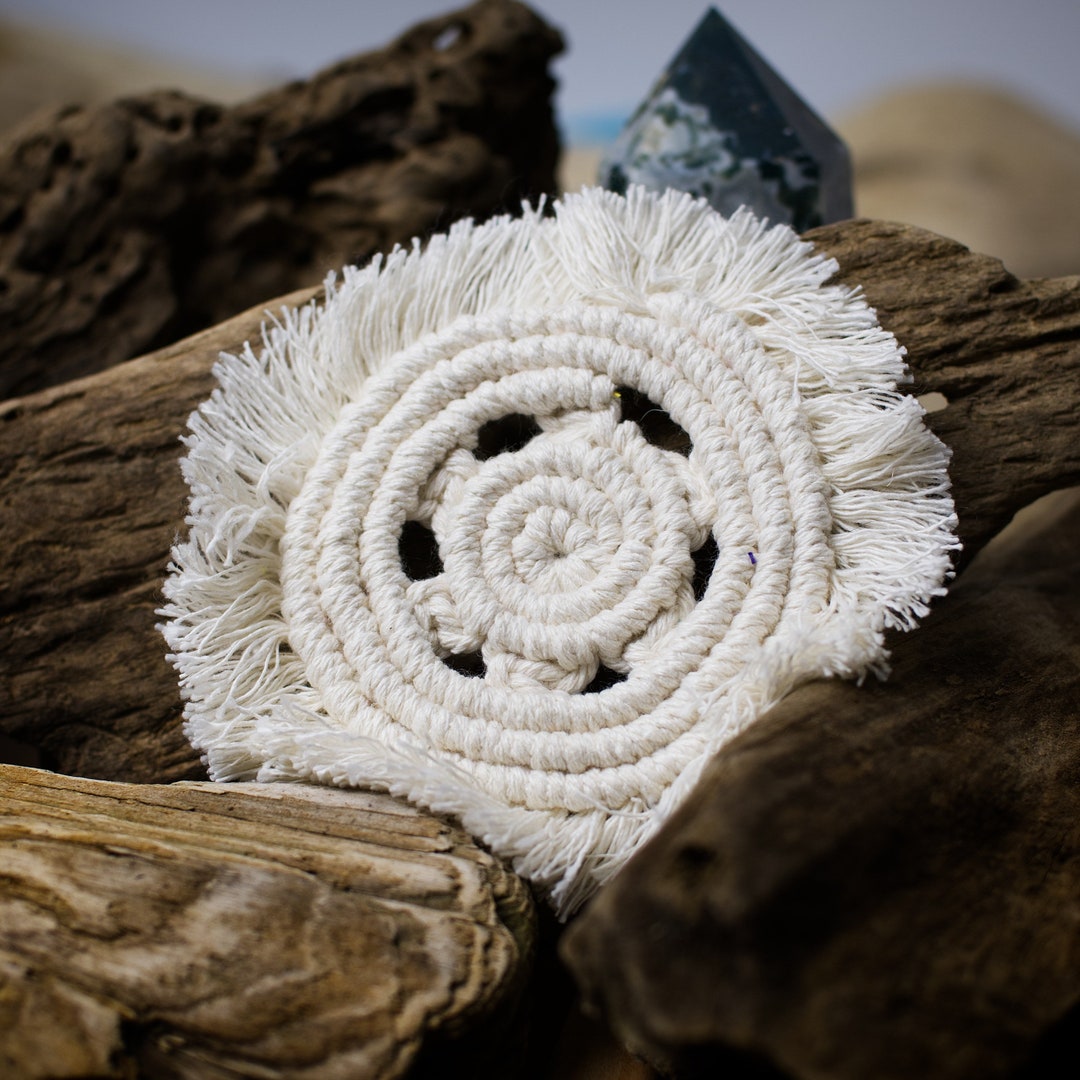 Macramé Coaster Candle/plant Trivet Bridesmaid Gifts Boho Coasters ...