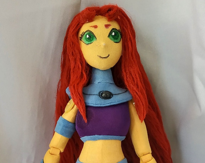 Starfire. Teen Titans. Jointed Doll. Textile Doll. Handmade - Etsy