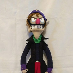 Waluigi Plush - Etsy