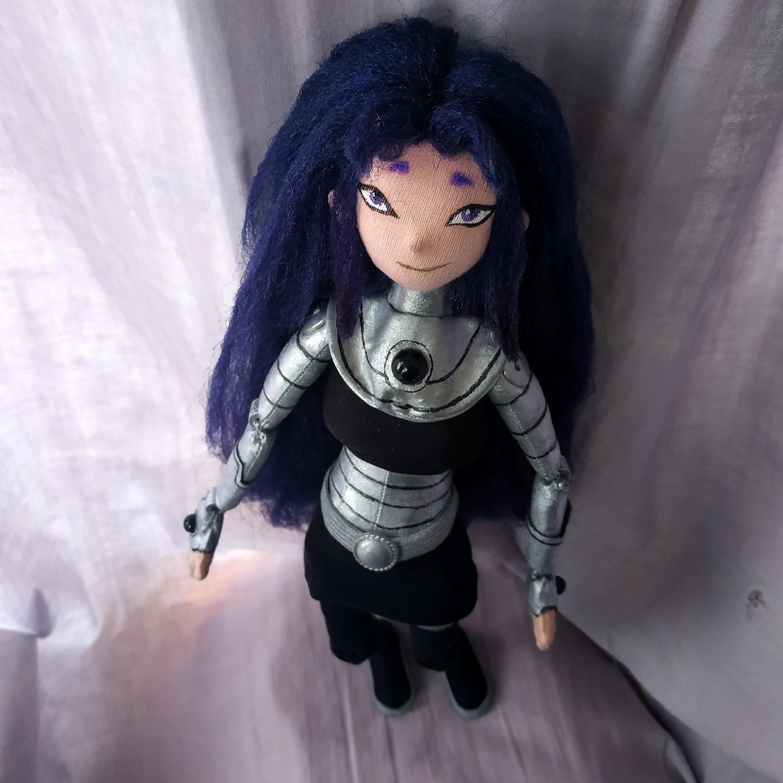 Blackfire. Teen Titans. Jointed Doll. Textile Doll. Handmade - Etsy