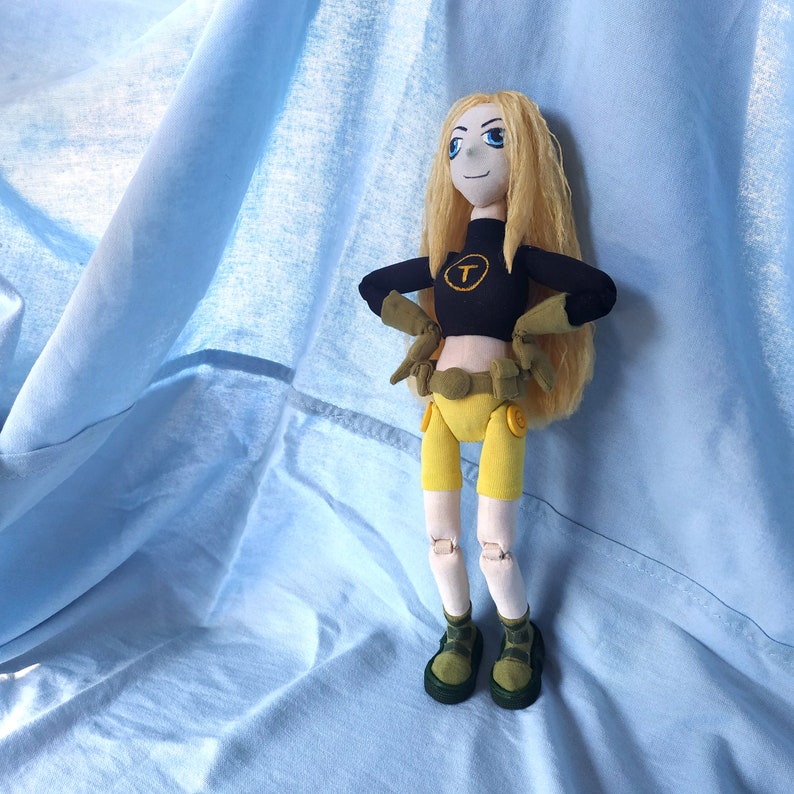 Terra. Teen Titans. Jointed Doll. Textile Doll. Handmade | Etsy