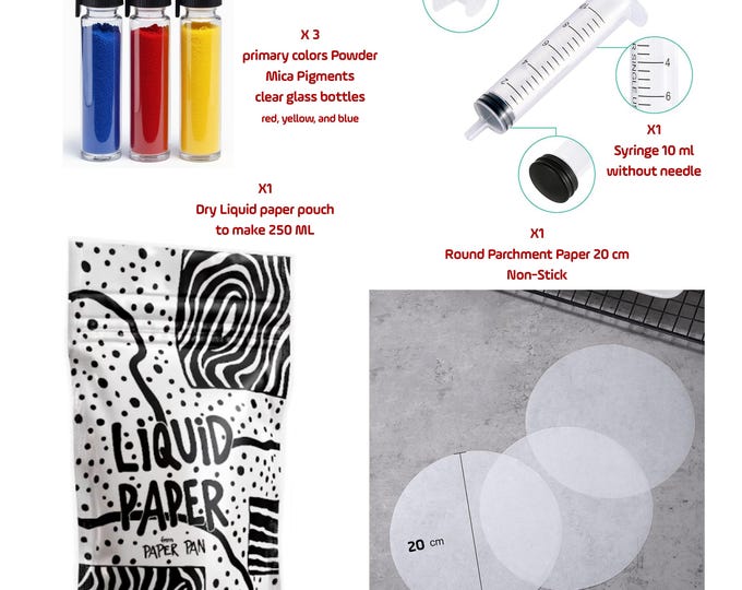 LIQUID PAPER - Eco-friendly Dry Color to Make 300ML - 100% Recycled ...