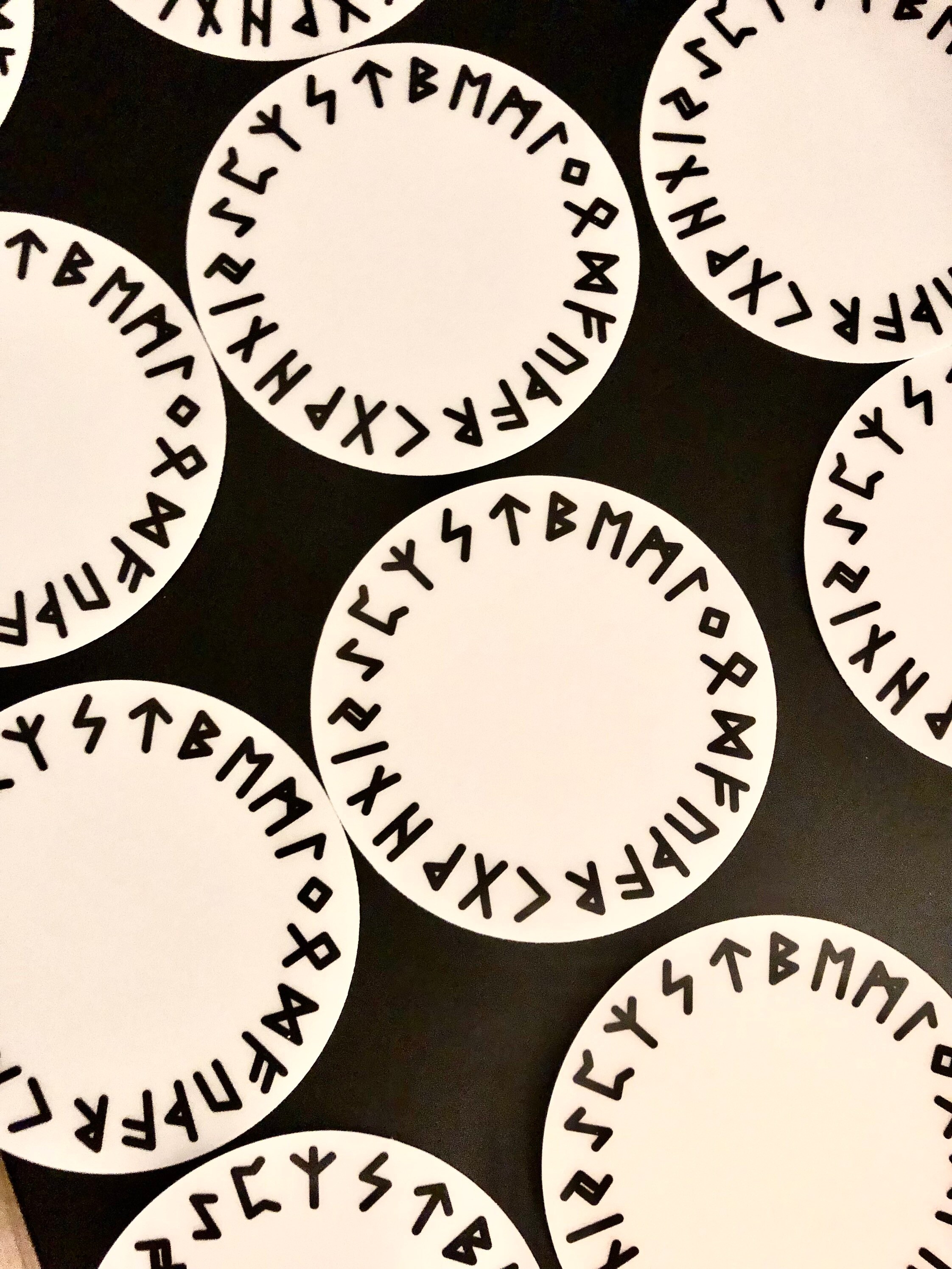 Clear Viking Runes Circular Vinyl Sticker 3 X 3 in Thick Durable - Etsy