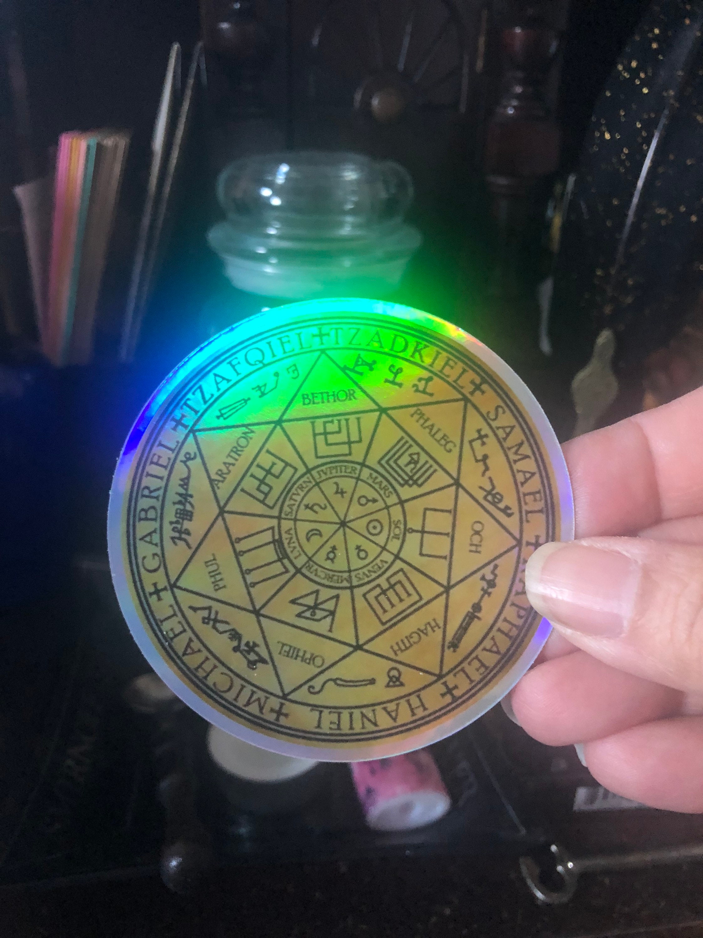 Assorted Occult Sigils Seals Holographic Matte Vinyl Stickers Durable ...