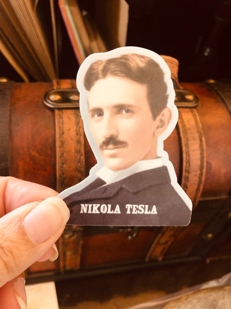 Nikola Tesla Portrait Victorian Vinyl Stickers 3x3 In - Etsy
