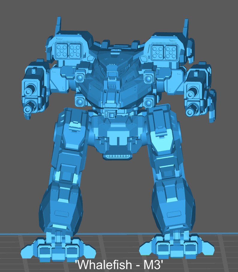 Bullshark bull Shark Mech W Hex Base - Etsy Australia