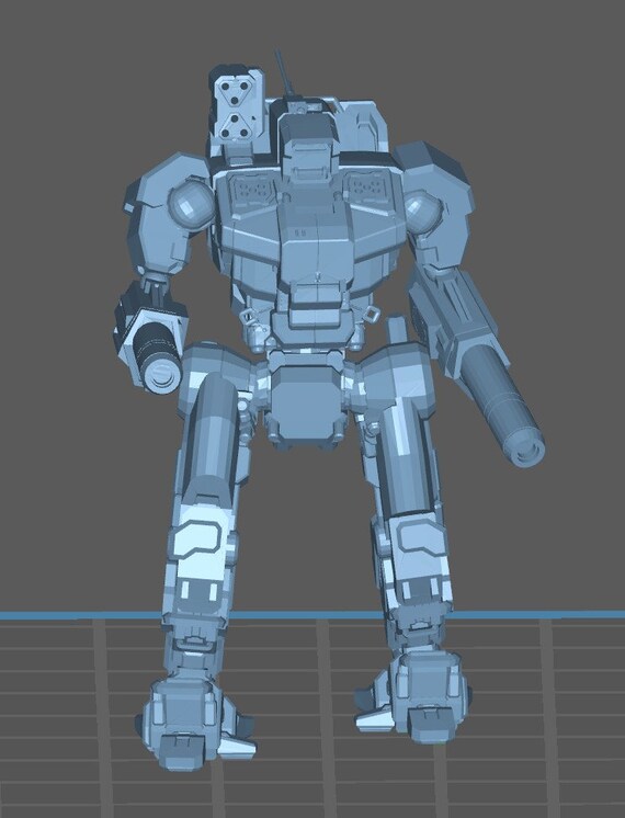 Battle Axe Mech W Hex Base | Etsy