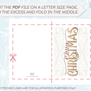 Printable Christmas Card / Merry Christmas Flourishes / Hand Lettering ...