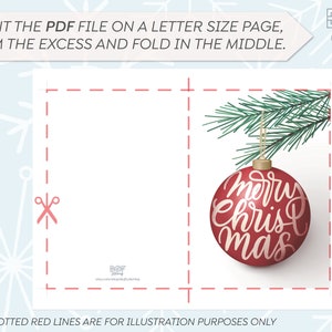 Printable Christmas Card / Merry Christmas Ornament / Hand Lettering ...
