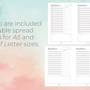 Daily Planner / Color Variations / Printable Planner / A4 / US Letter ...