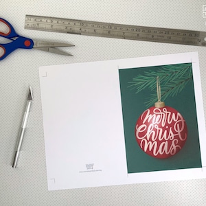 Printable Christmas Card / Merry Christmas Ornament / Hand Lettering ...
