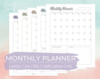 Weekly Planner / Color Variations / Printable Planner / Starting Sunday ...