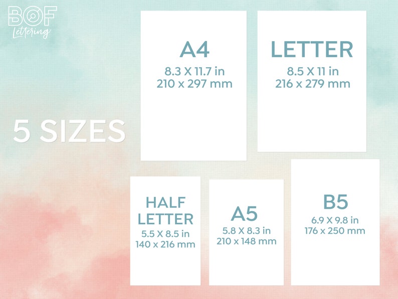 Lined Dot Grid Graph Paper / Printable PDF / A4 / A5 / Letter / Half ...