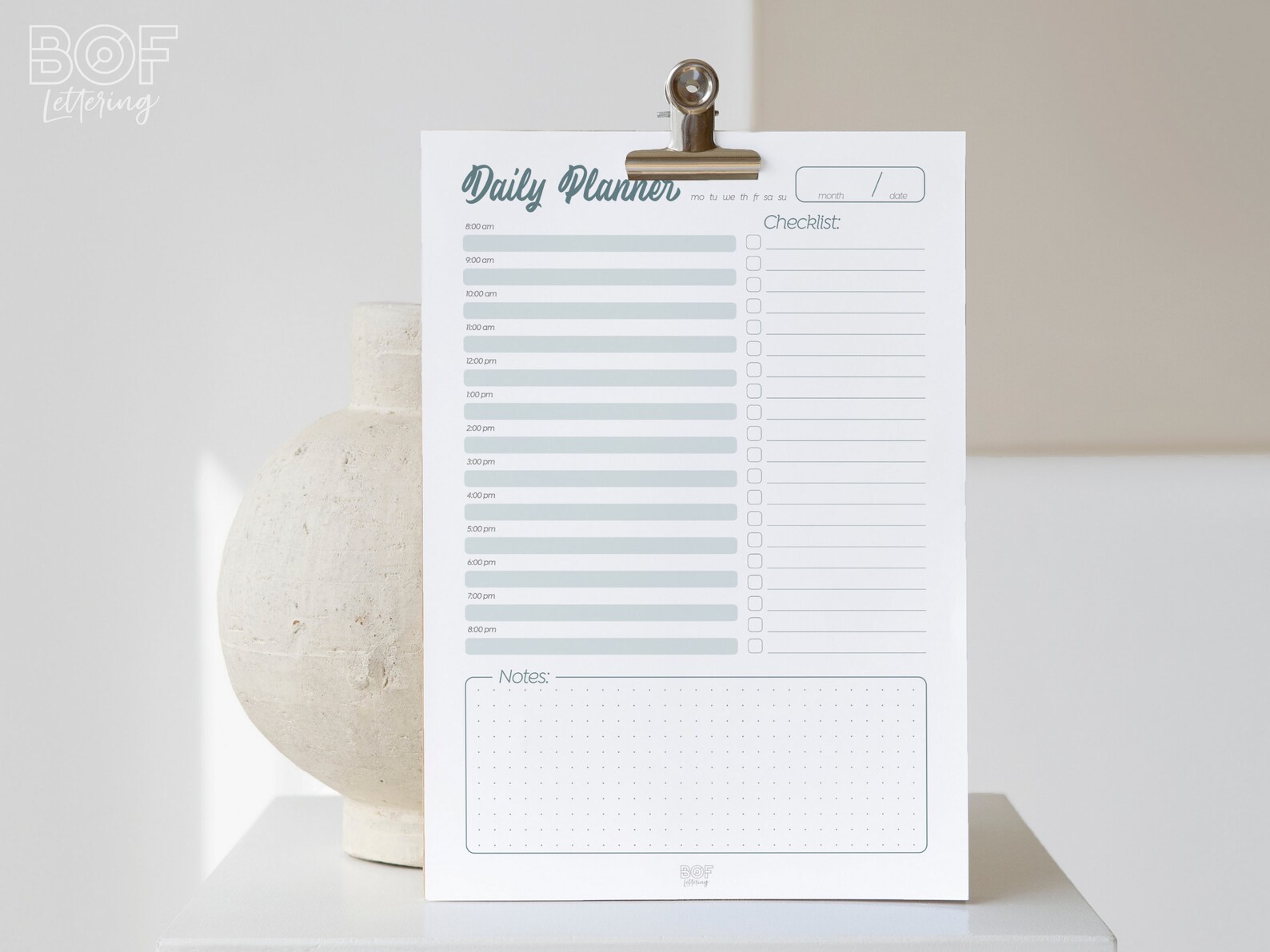 Daily Planner / Color Variations / Printable Planner / A4 / US Letter ...