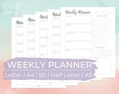 Weekly Planner / Color Variations / Printable Planner / - Etsy