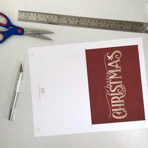 Printable Christmas Card / Merry Christmas Flourishes / Hand Lettering ...