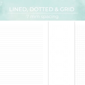 Lined Dot Grid Graph Paper / Printable PDF / A4 / A5 / Letter / Half ...