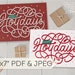 Printable Christmas Card / Happy Holidays Flourishes / Hand Lettering ...