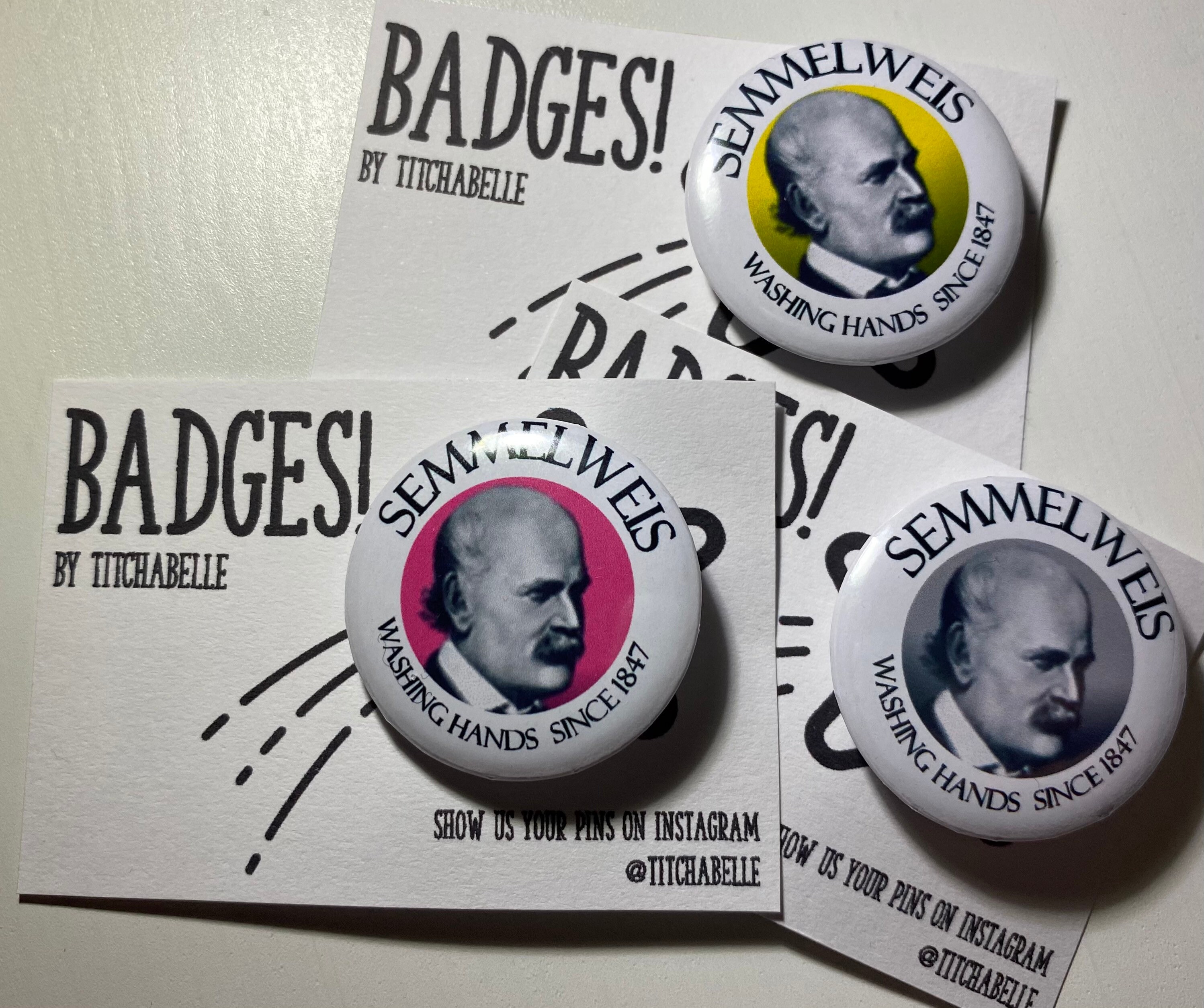 Hand Hygiene Badge - Semmelweis - Etsy UK