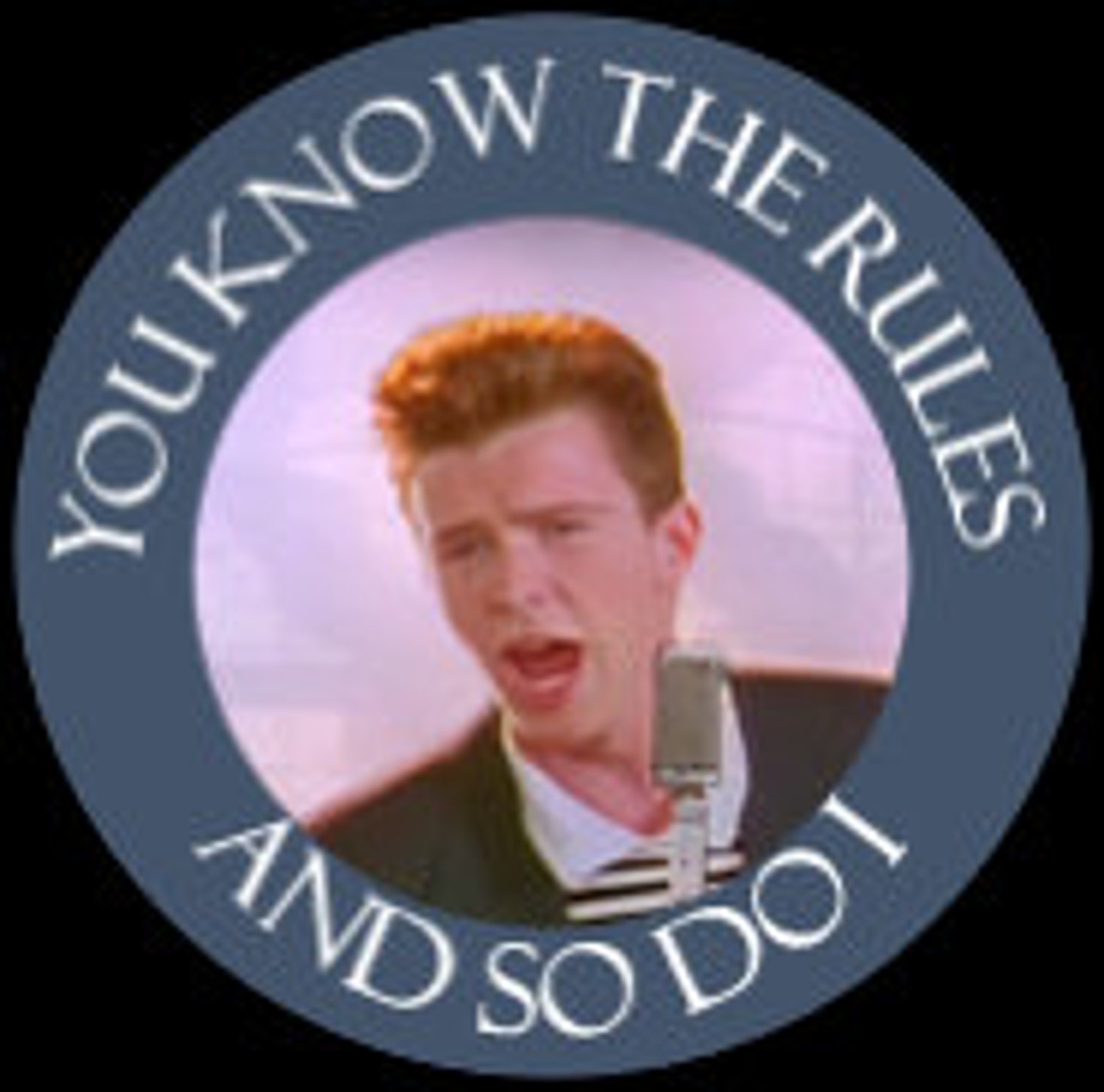 Rick Astley Badge: You Know the Rules and so Do I - Etsy UK