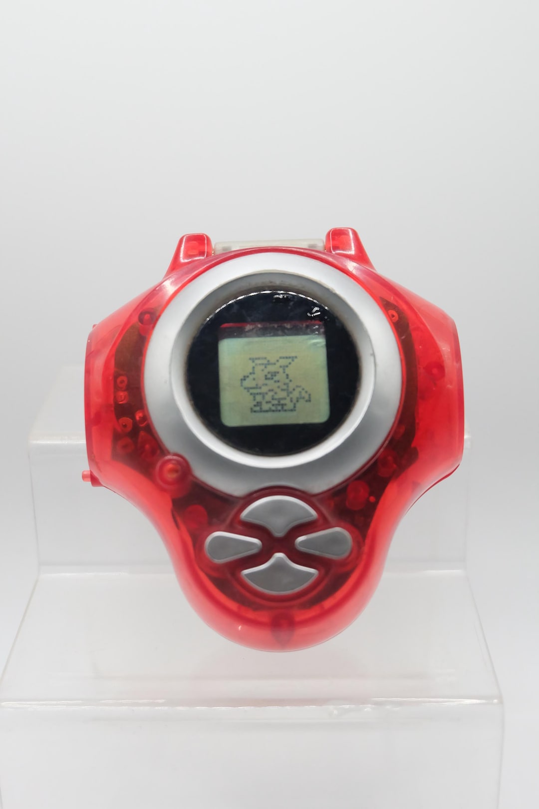 Digimon D-power Digivice 2001 D-ark Red Clear V2 English Used - Etsy