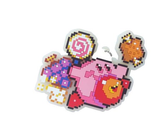 Kawaii Cute Kirby Pixel Sprites 8 bit Gourmet Deluxe … - Gem