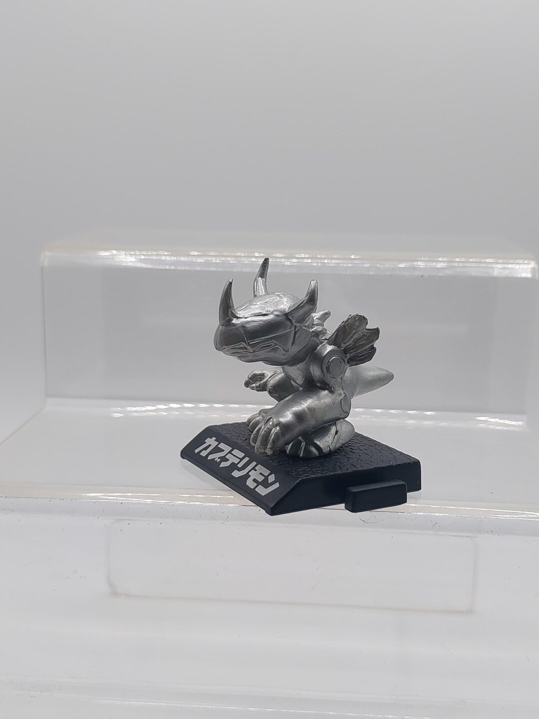 Vintage 1990s Digital Monsters Digimon Silver Metal Greymon Candy Toy ...