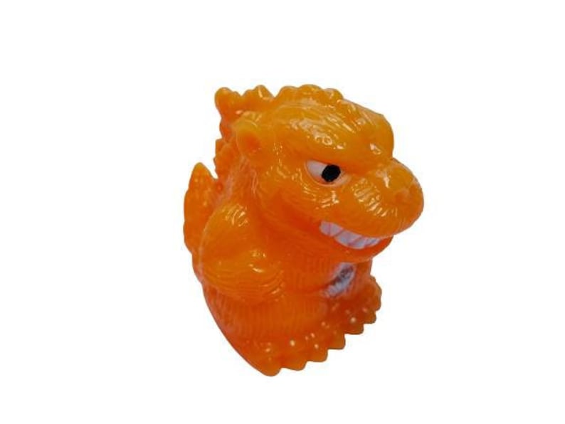 Vintage 1990s Kaiju Godzilla Orange Godzilla Soft Vinyl Sofubi Mini SD ...