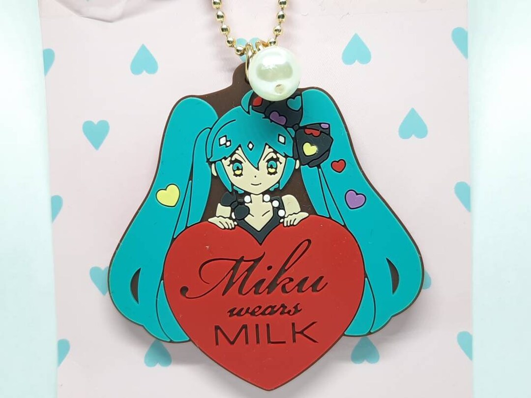 Kawaii Cute Vocaloid Hatsune Miku Rubber Keychain With Pearl - Etsy