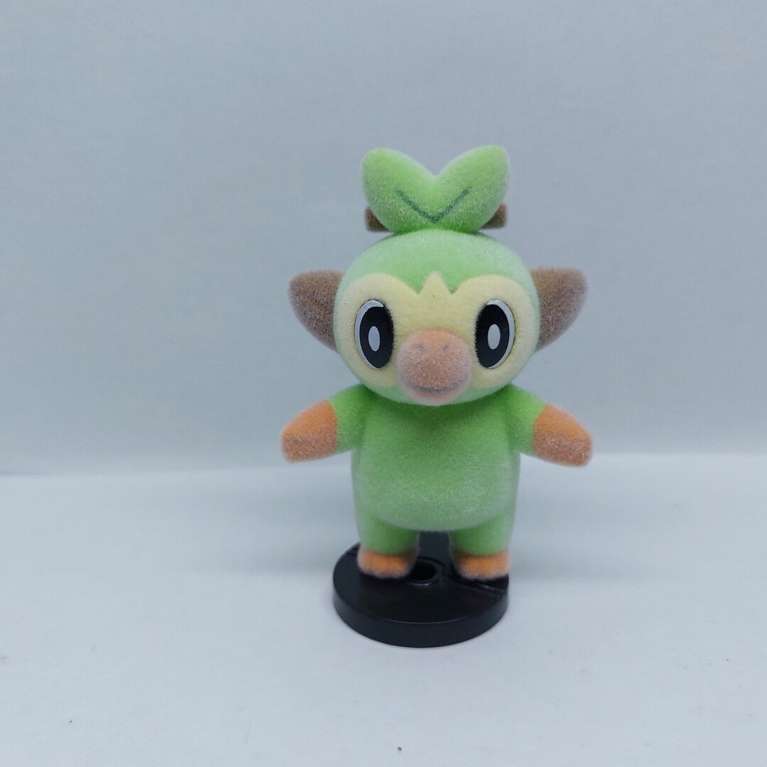 Pokemon Pocket Monsters Pokemon Collection Grookey Flocked Figure - Etsy