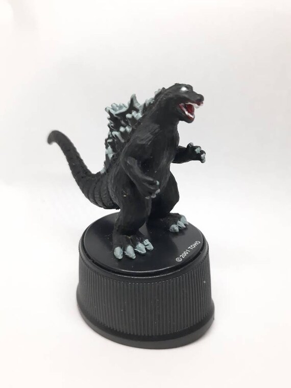 Vintage Godzilla Bottle Cap Mini Figure | Etsy