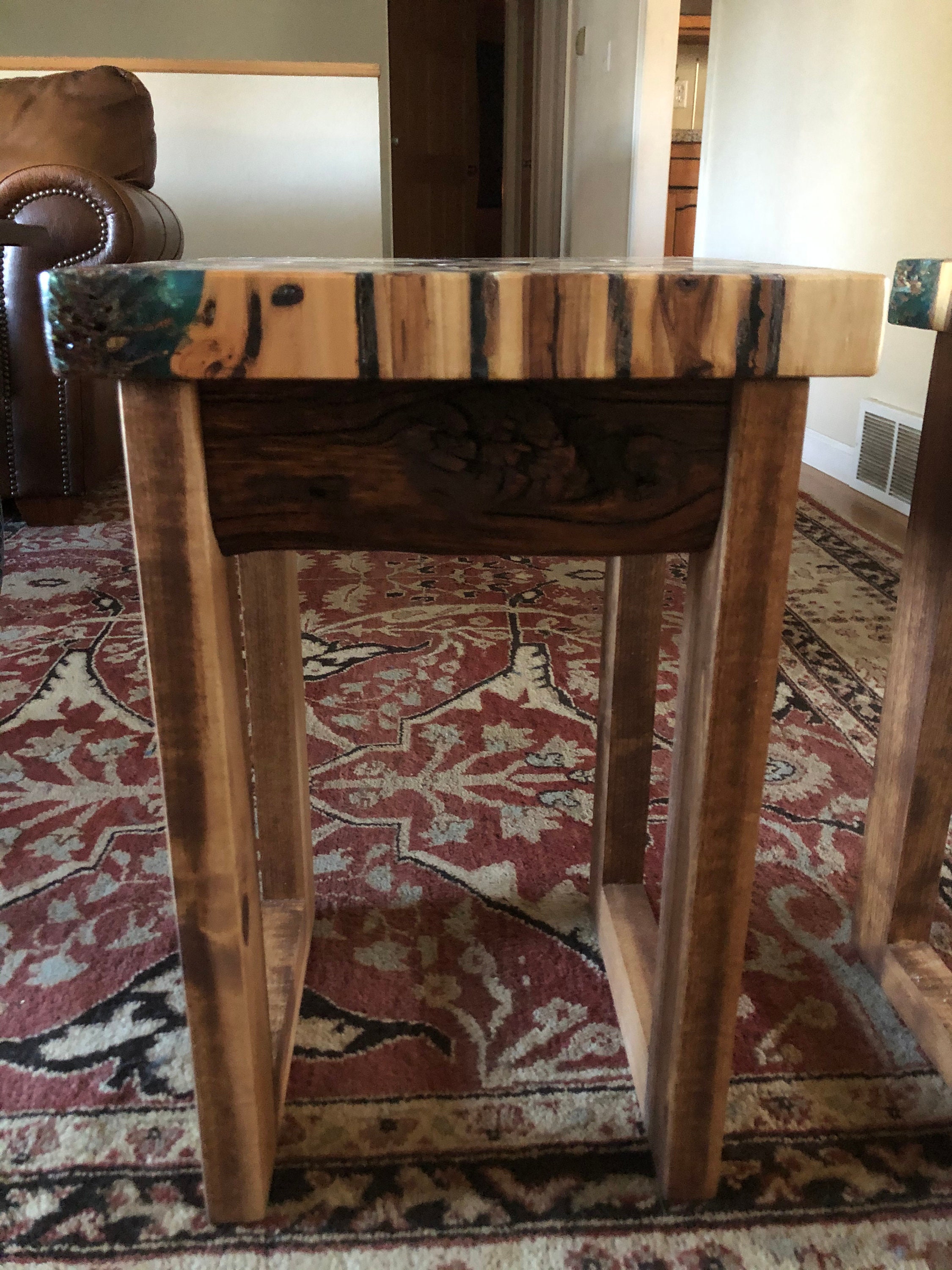 Custom Log Pattern End Tables - Etsy