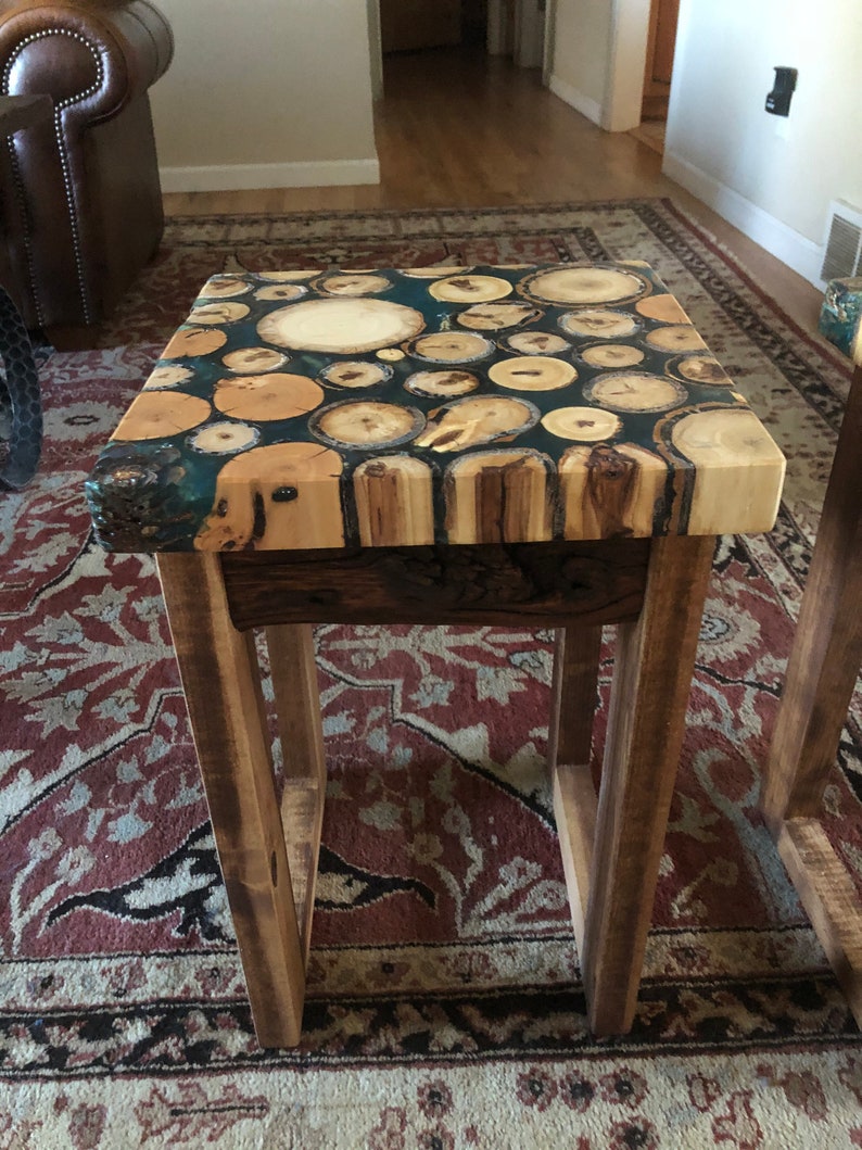 Custom Log Pattern End Tables - Etsy