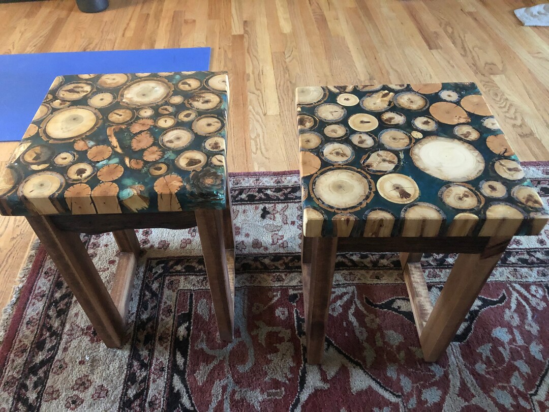 Custom Log Pattern End Tables - Etsy