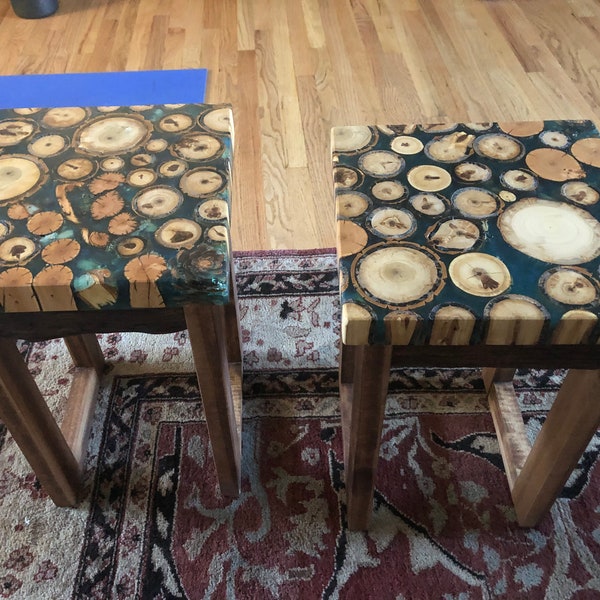 Log End Table - Etsy