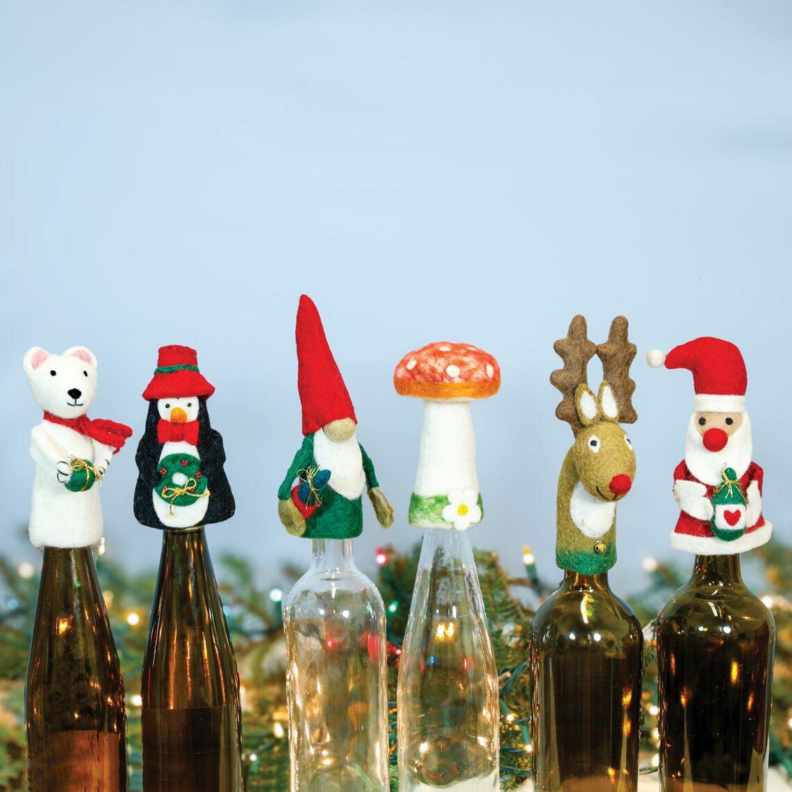 Bottle Toppers - Fair Trade Felt Bottle Toppers or Mini Tree Toppers ...
