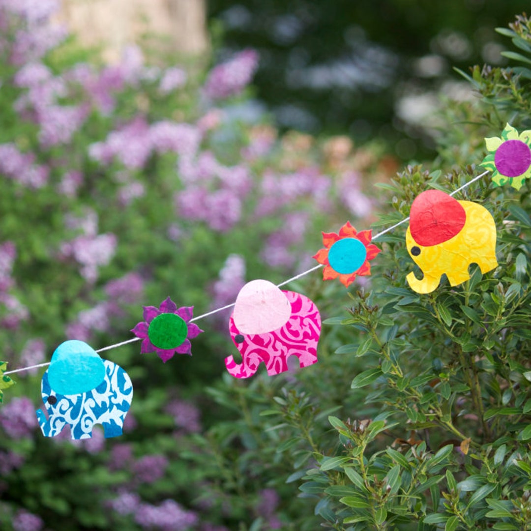 Elephant Paper Garland / Elephant Birthday Bunting/ - Etsy