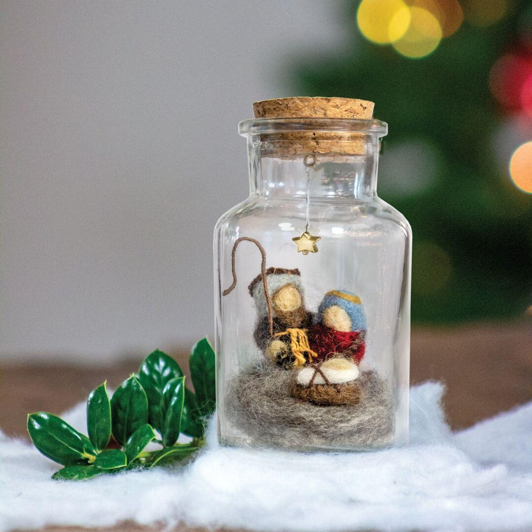 Nativity Story Jar/ Nativity Scene in Glass Jar/ Christmas Decor/tiny ...