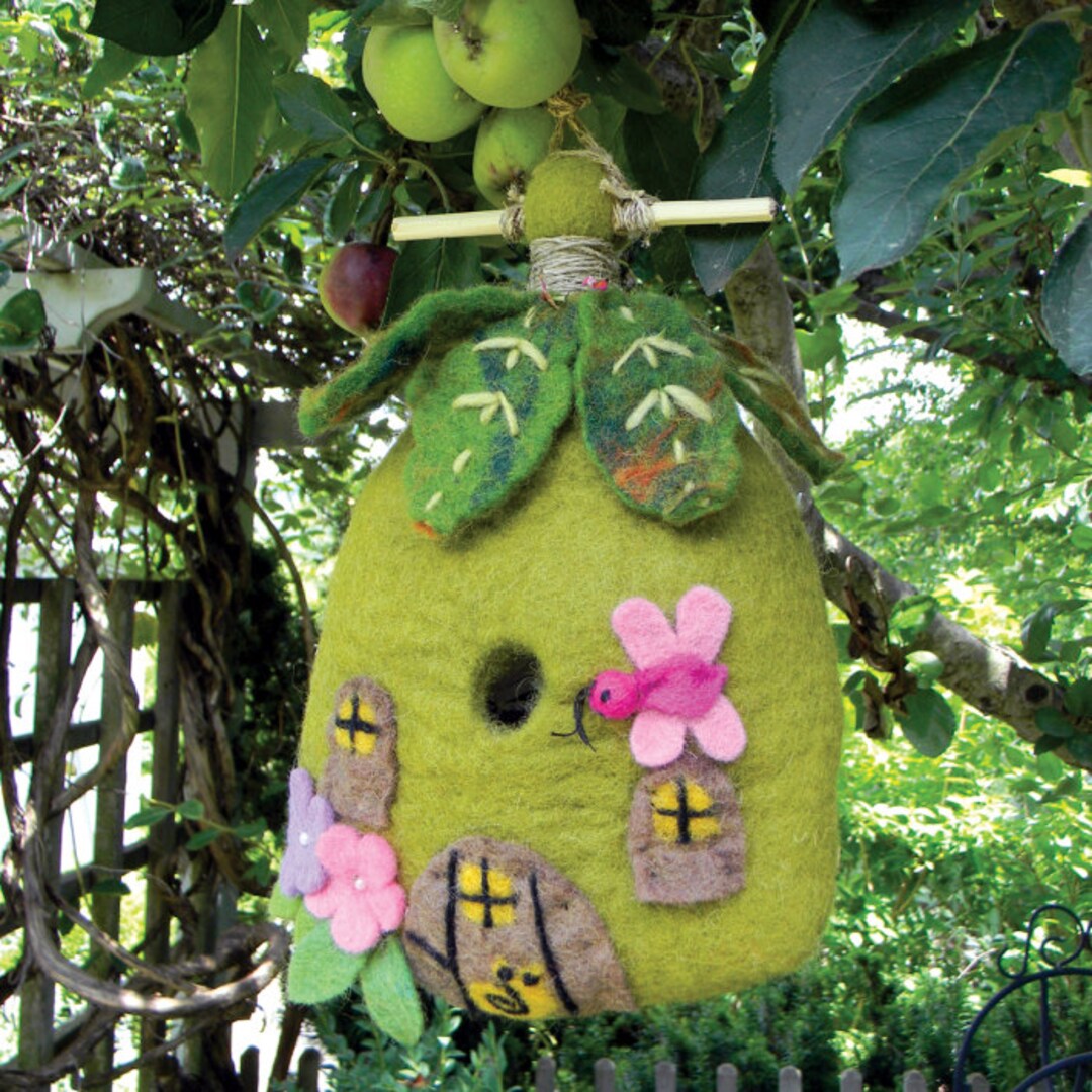 Bird House/fairy House/felt Birdhouse/ Birdhouse/eco Bird House/ Wild ...