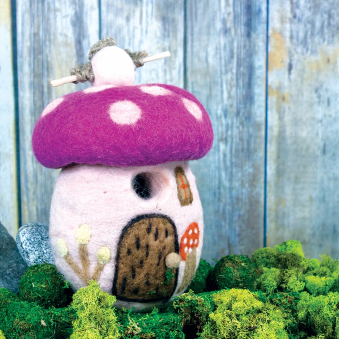 Felt Bird House/ Mushroom Birdhouse/eco Birdhouse/ Fairy House ...