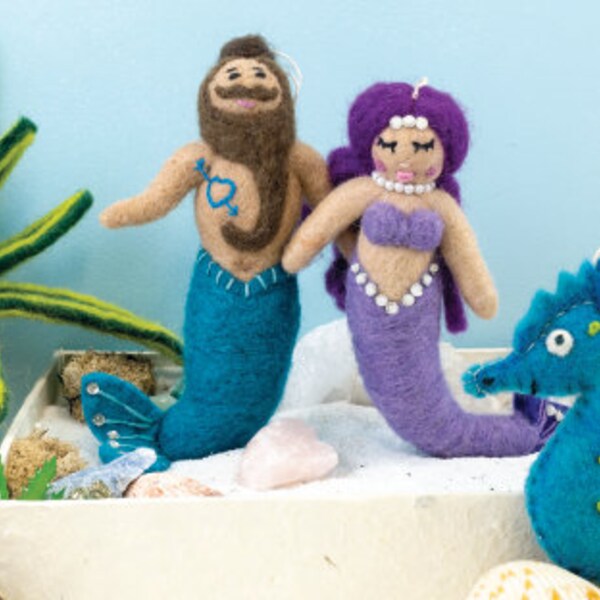 Felt Beach Ornaments - Etsy