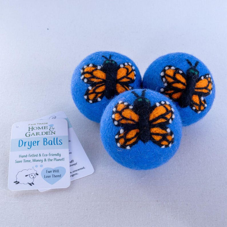 Monarch Butterfly Felt Dryer Balls /eco-friendly Dryer Balls/eco ...