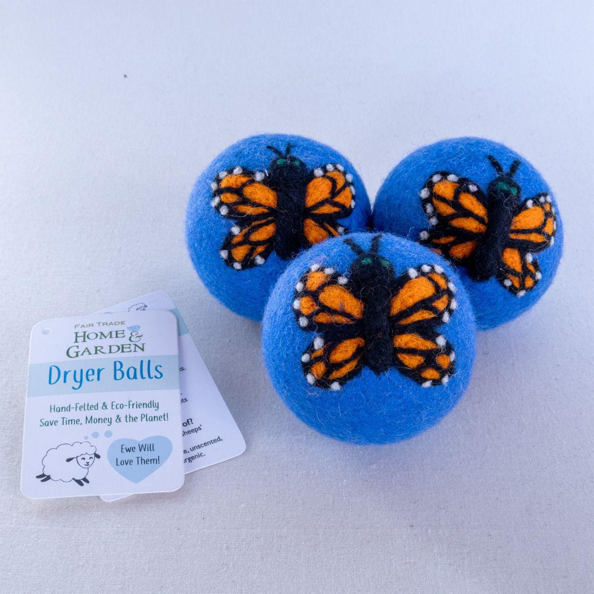 Monarch Butterfly Felt Dryer Balls /eco-friendly Dryer Balls/eco ...